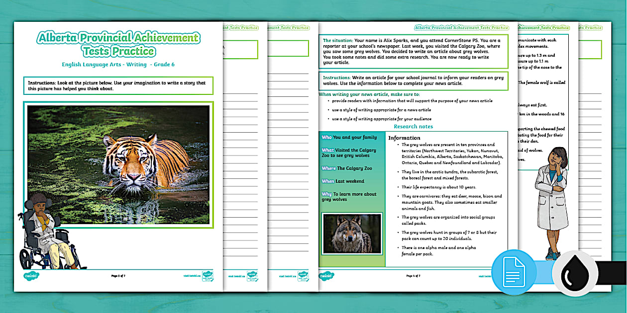 AB Testing Practice Grade 6 English Writing 1 (teacher made)