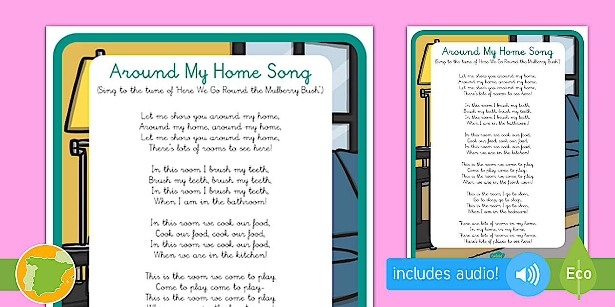 Around My Home Song Lyrics (Teacher-Made) - Twinkl