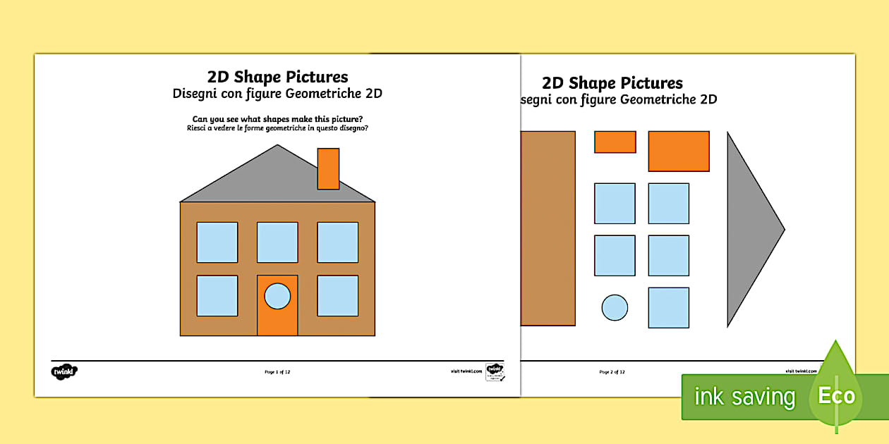 2D Shape Activity Pictures Italian Translation - 2D Shape Activity Pictures