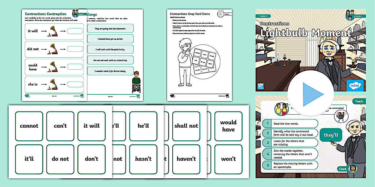 Level 6 Week 22 Lesson 3 - contractions (teacher made)