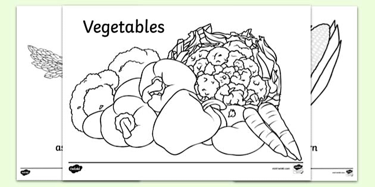 Free Printable Vegetable Colouring Pages | Twinkl Resources