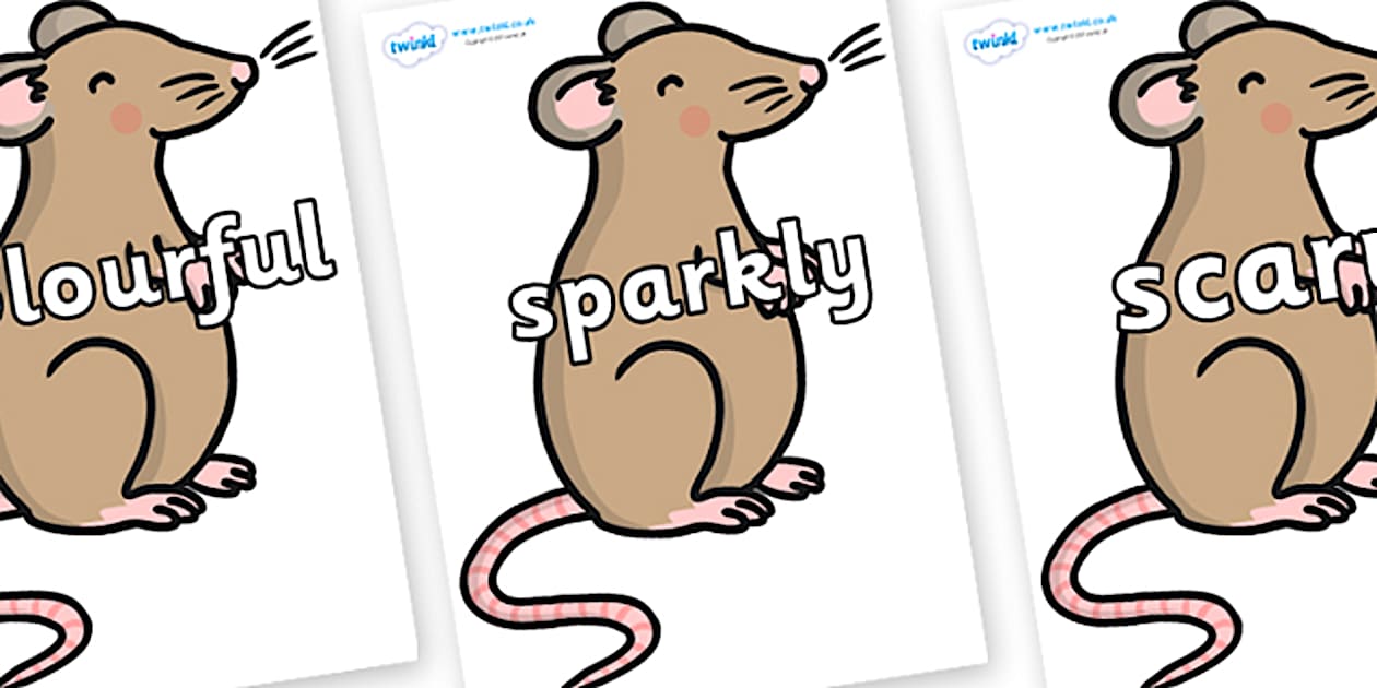 Cursive Wow Words on Mouse (teacher made) - Twinkl