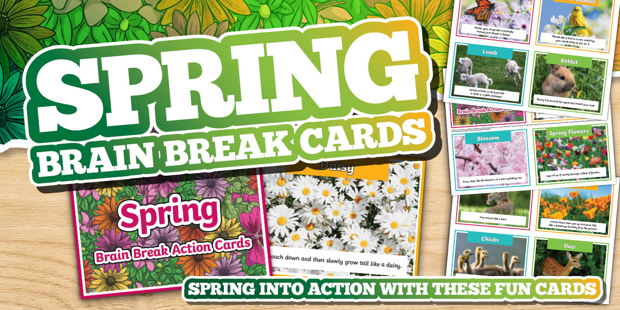 Spring Brain Break Cards