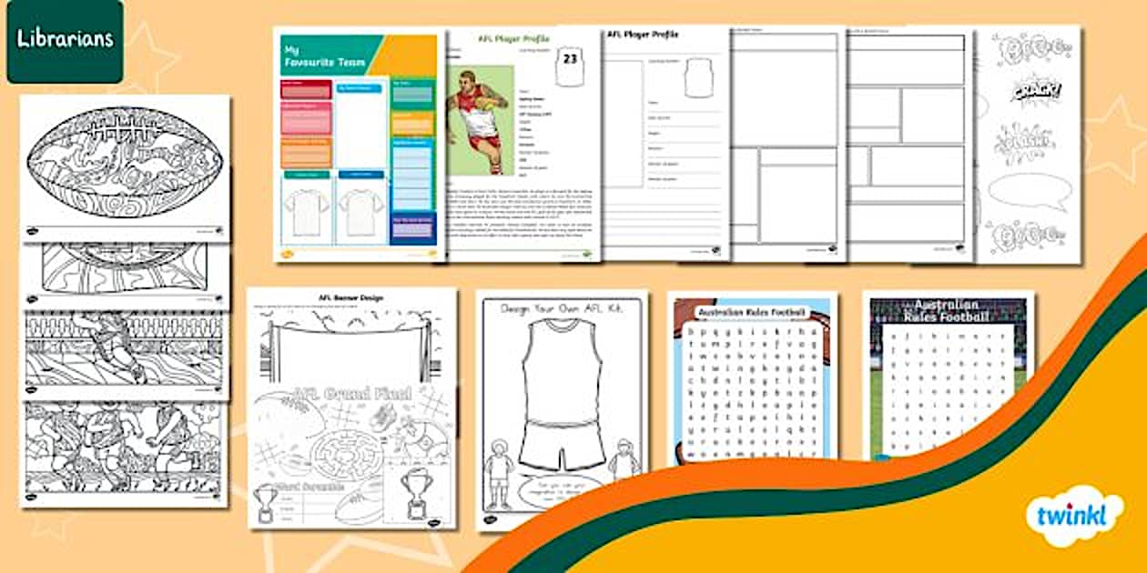 Library Lovers Footy Colours Day Pack (Teacher-Made)