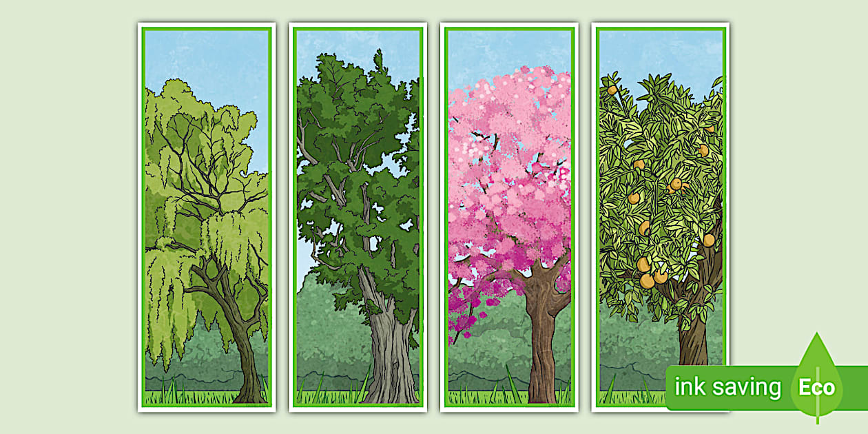 Tree Bookmarks (teacher made) - Twinkl