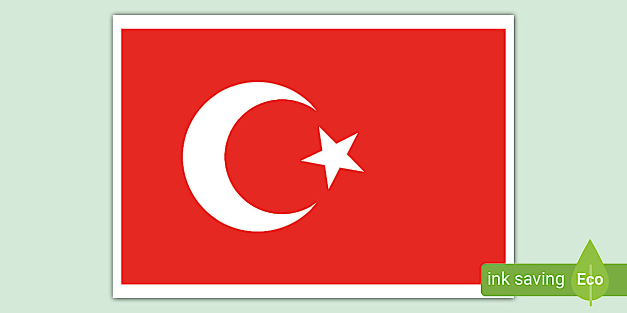 Türkiye Flag Display Poster (teacher made) - Twinkl