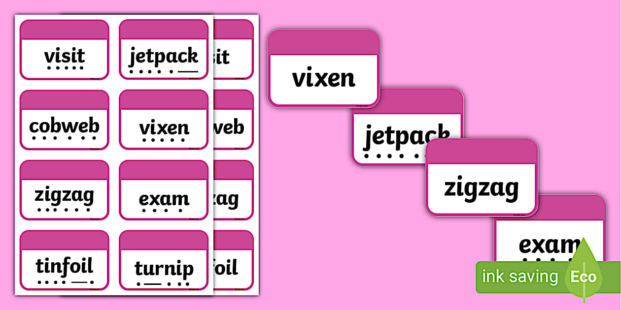 Phase 3 Double-Sided Two Syllable Word Cards - Primary