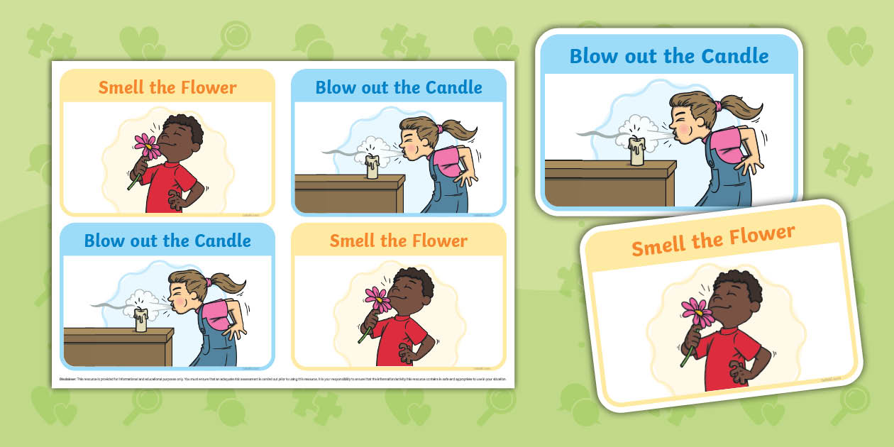 Mindfulness Breathing Support Cards - Kids Activity - Twinkl