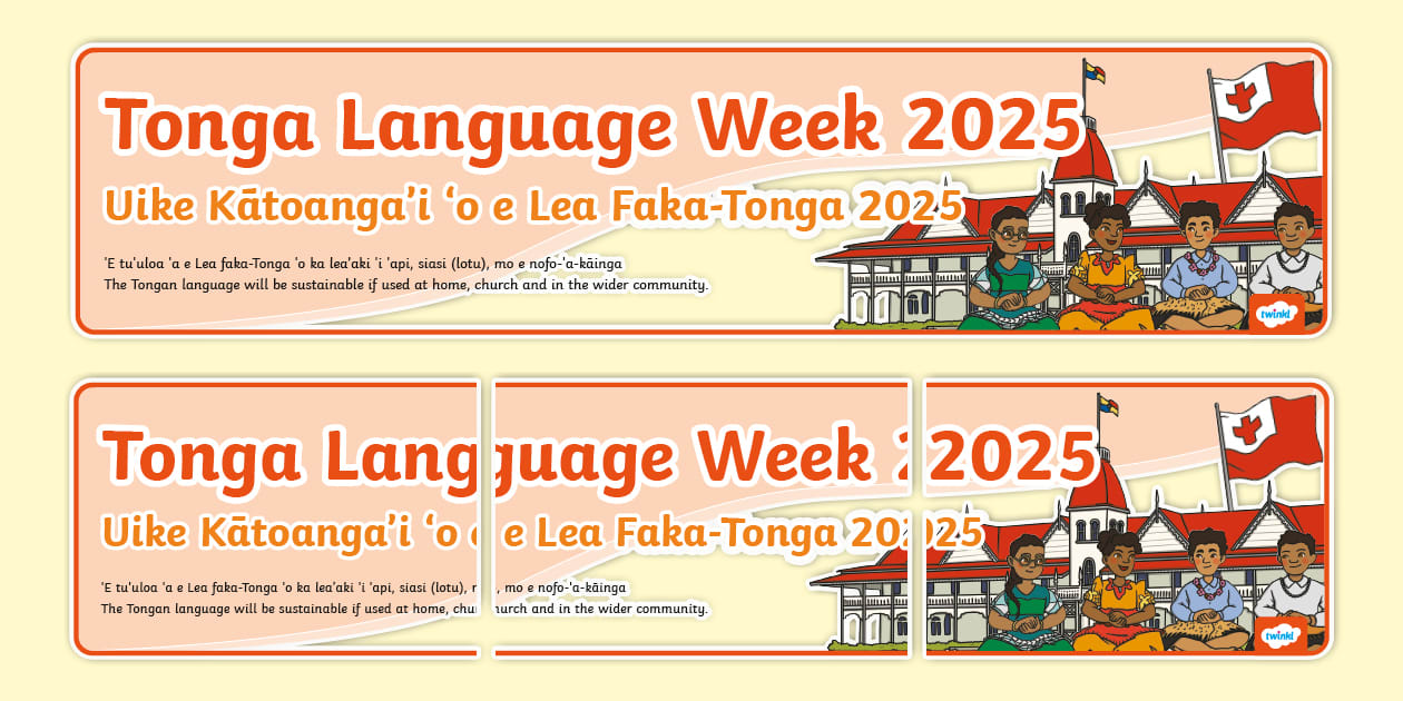 Tongan Language Week 2025 Classroom Activities Banner
