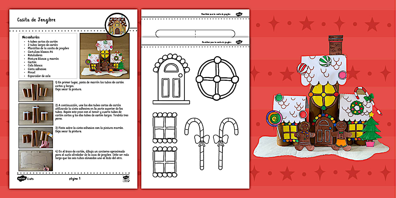 Manualidad: Casita de jengibre - Twinkl Crafts - Twinkl