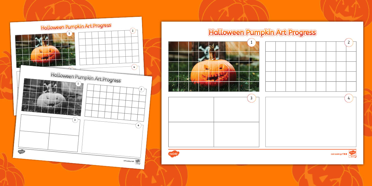 Halloween Pumpkin Progress Template (teacher made) - Twinkl