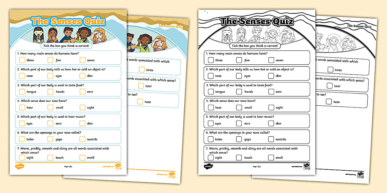 The Senses Quiz (teacher made) - Twinkl