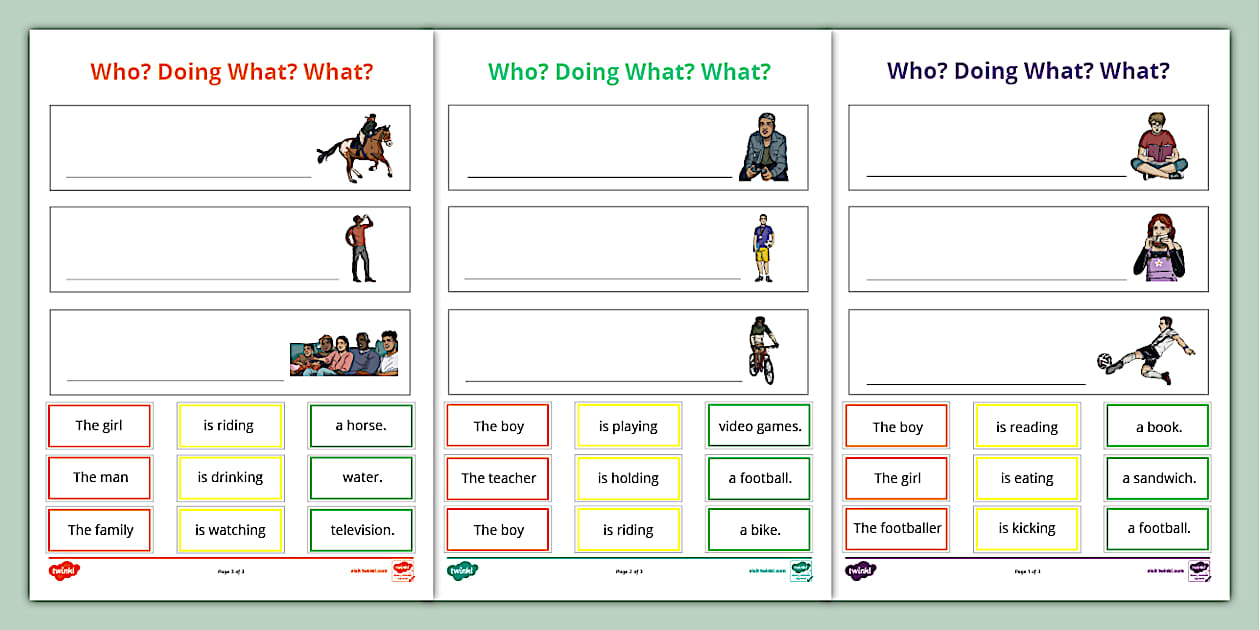 Older Learners Colourful Semantics: Who? Doing What? What?