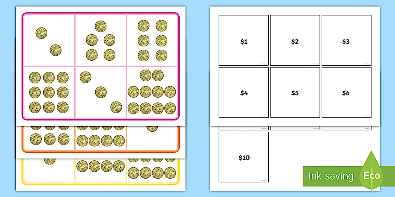 SA Money Counting in Single Dollars Bingo (teacher made)