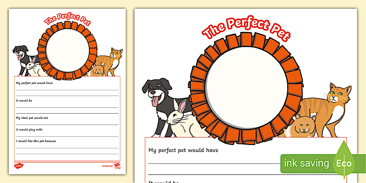 The Perfect Pet Writing Frame Activity (Teacher-Made)