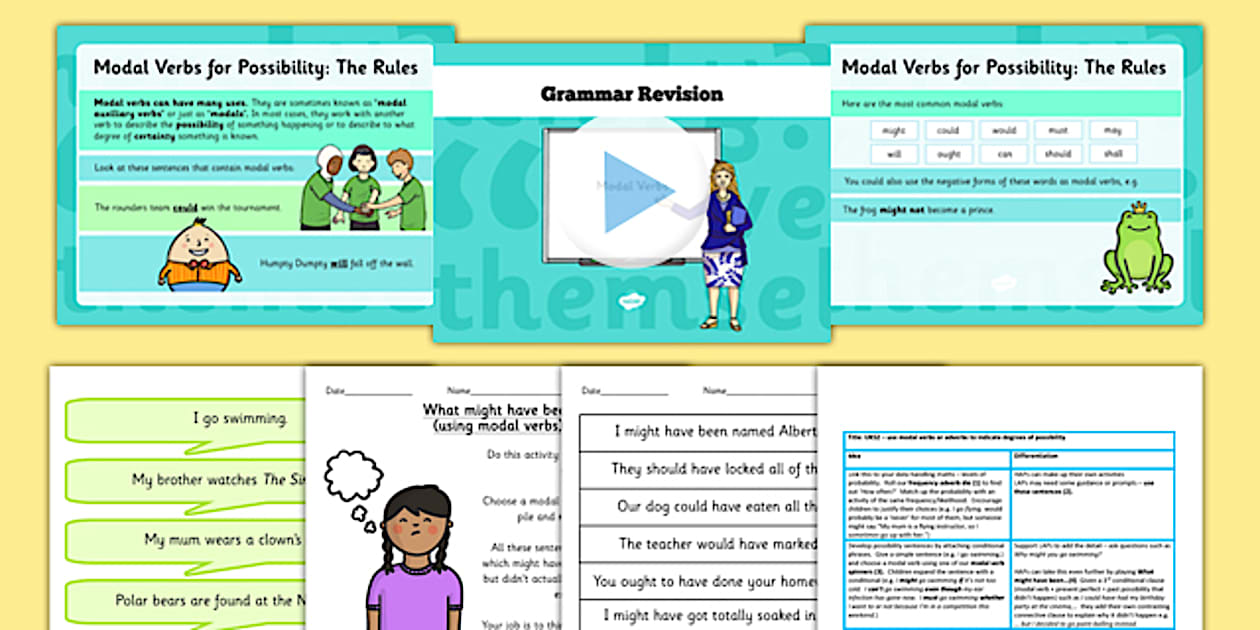 Modal Verbs Reading Exercises Pack - Year 5 and 6 - English