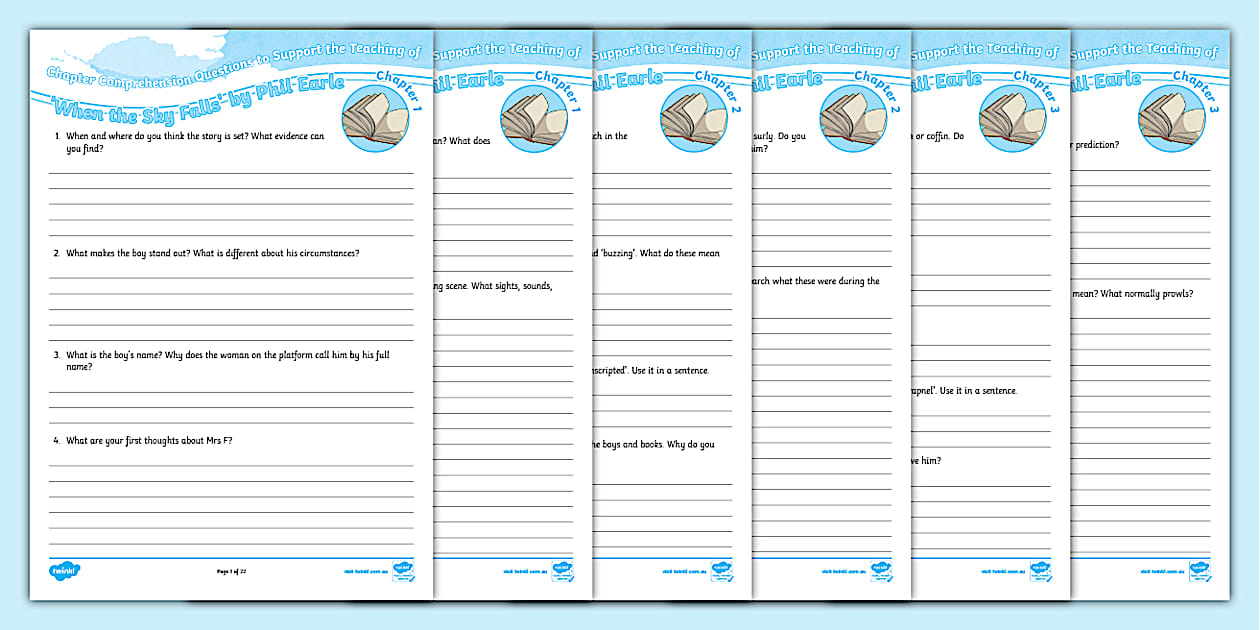 Chapter Comprehension Questions to Support the Teaching of 'When the Sky