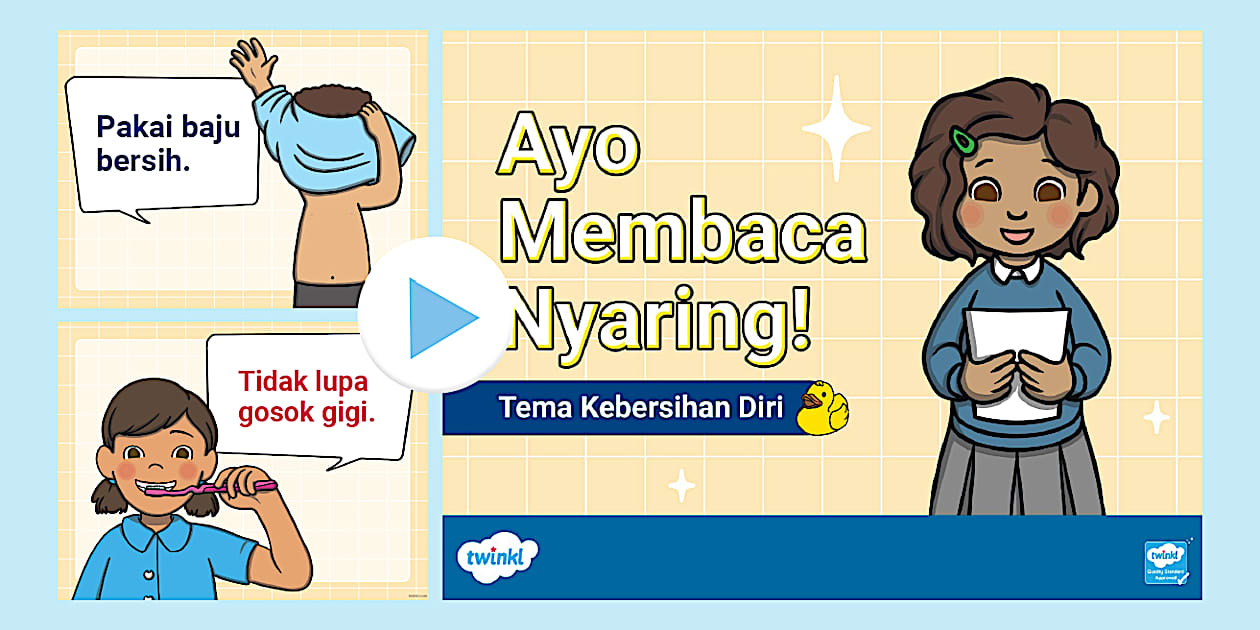 Powerpoint Membaca Nyaring Tentang Kebersihan Diri - Twinkl