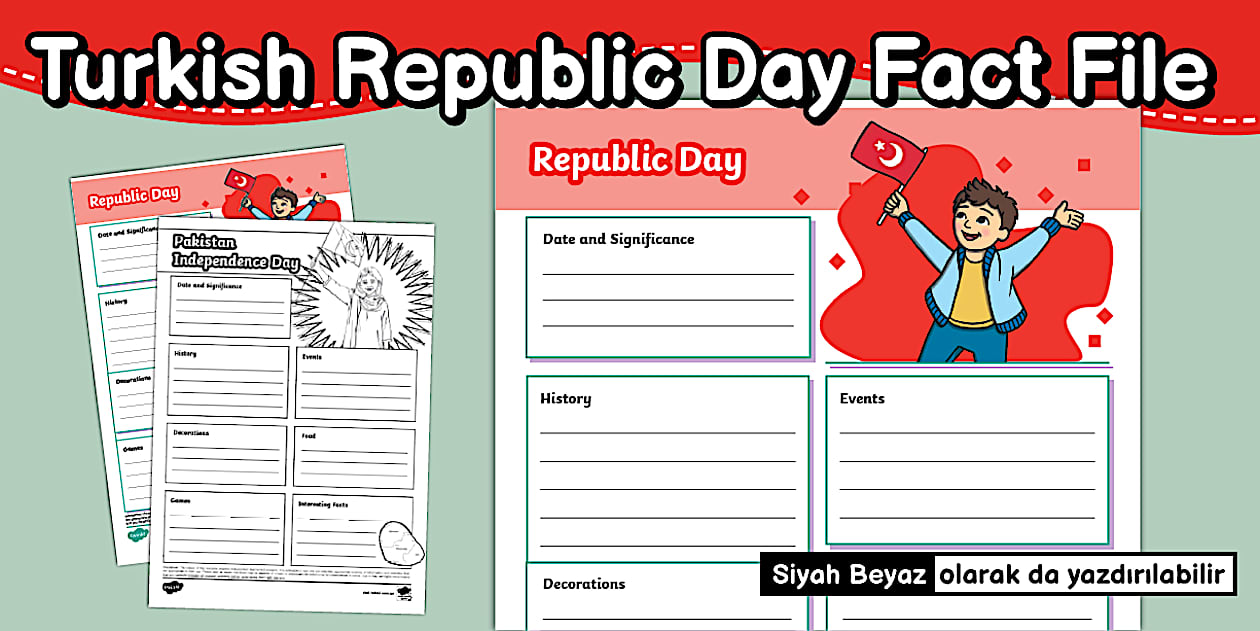 Turkish Republic Day Fact File-Twinkl