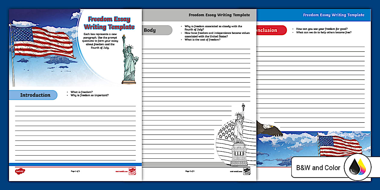 Freedom Essay | Independence Day | Twinkl USA (teacher made)