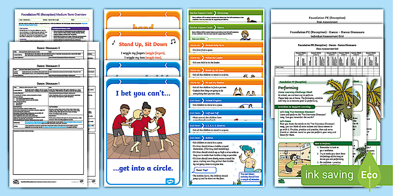 Kindergarten PE Dance Dinosaurs - Dance Unit Planning Pack