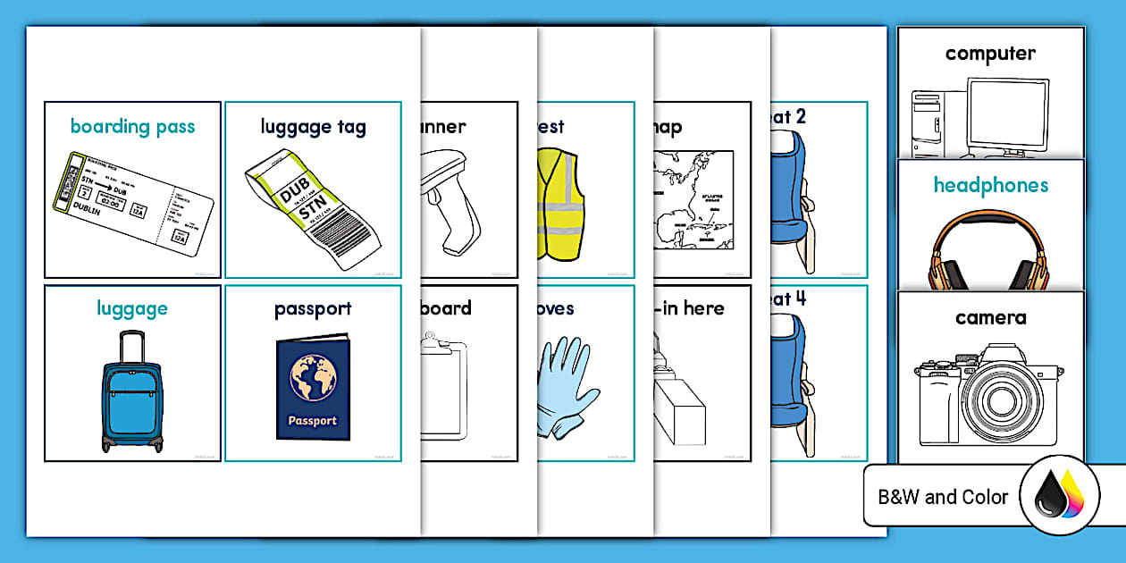 Airport Dramatic Play Labels