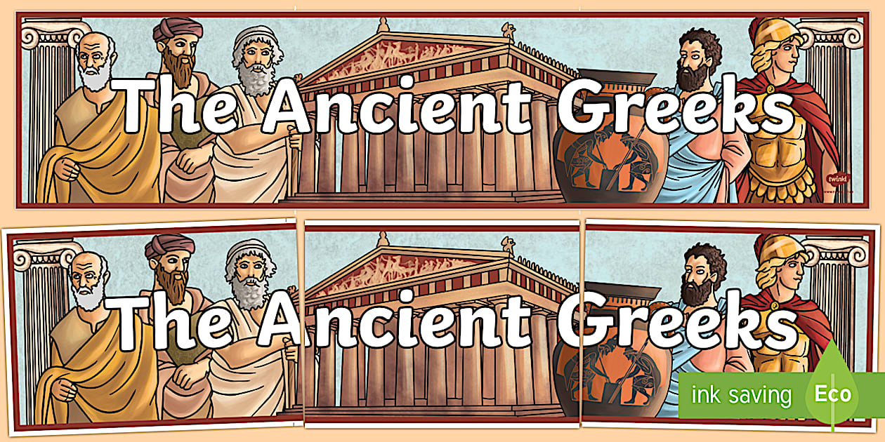 Cursive The Ancient Greeks Display Banner (teacher made)