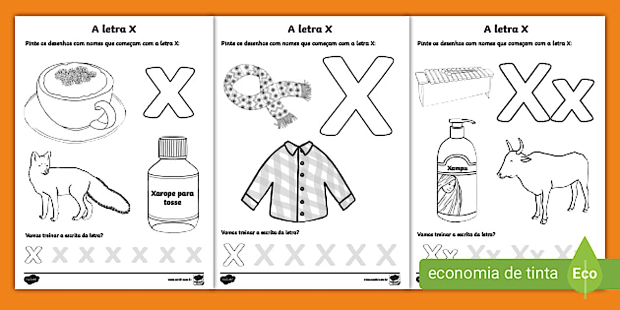 Atividade com a Letra X – Atividade de Alfabetização