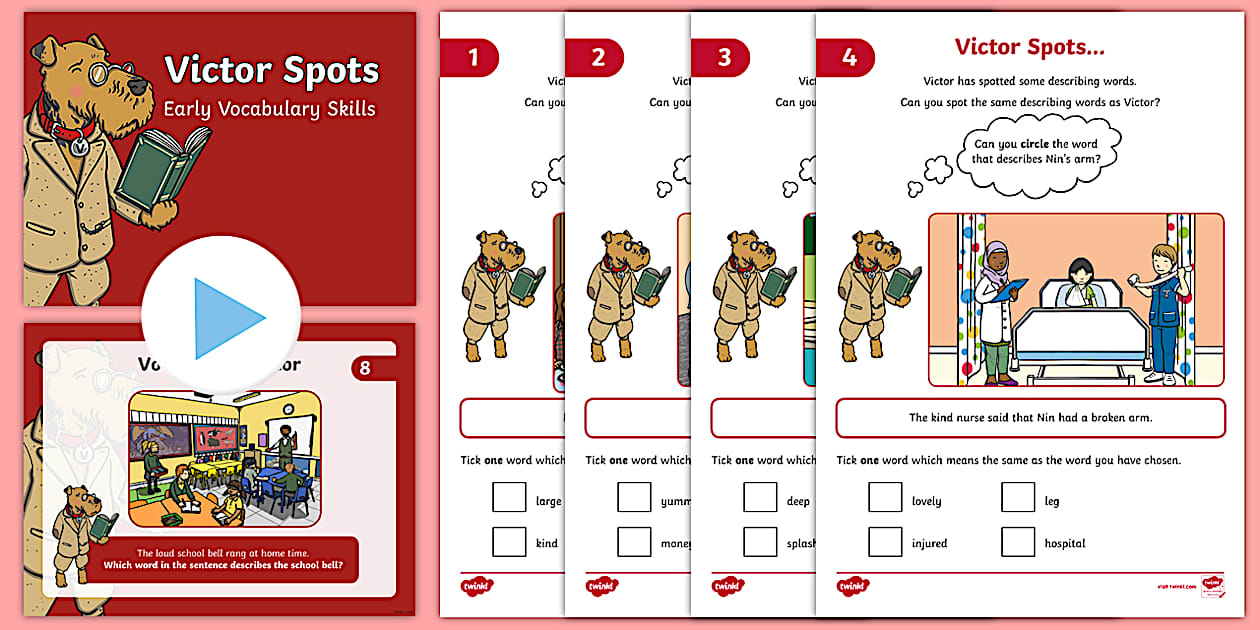 'Victor Spots' Early Vocabulary Activity Pack (teacher made)