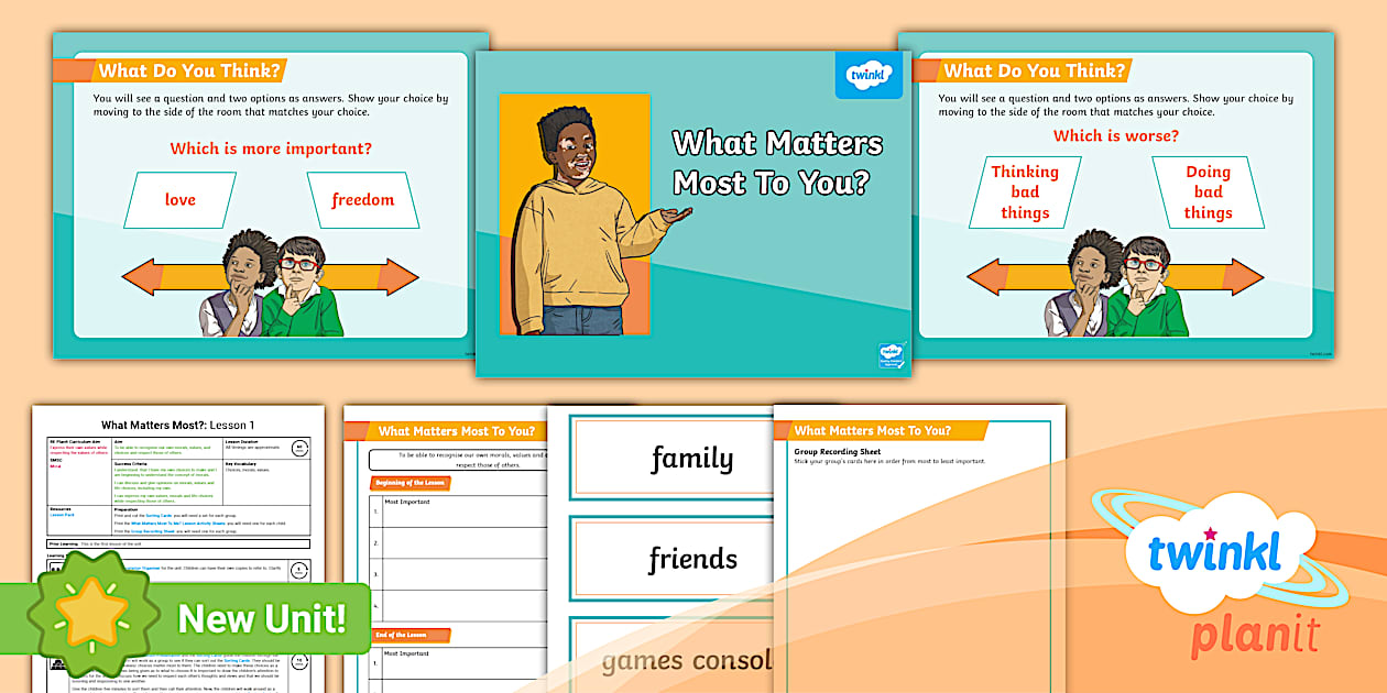 What Matters Most Lesson Pack - Year 6 RE (teacher made)