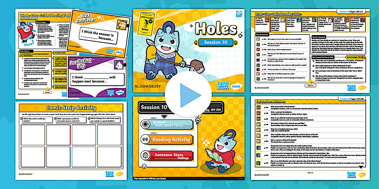 FREE! - Holes Whole-Class Guided Reading Pack 10 [UKS2]