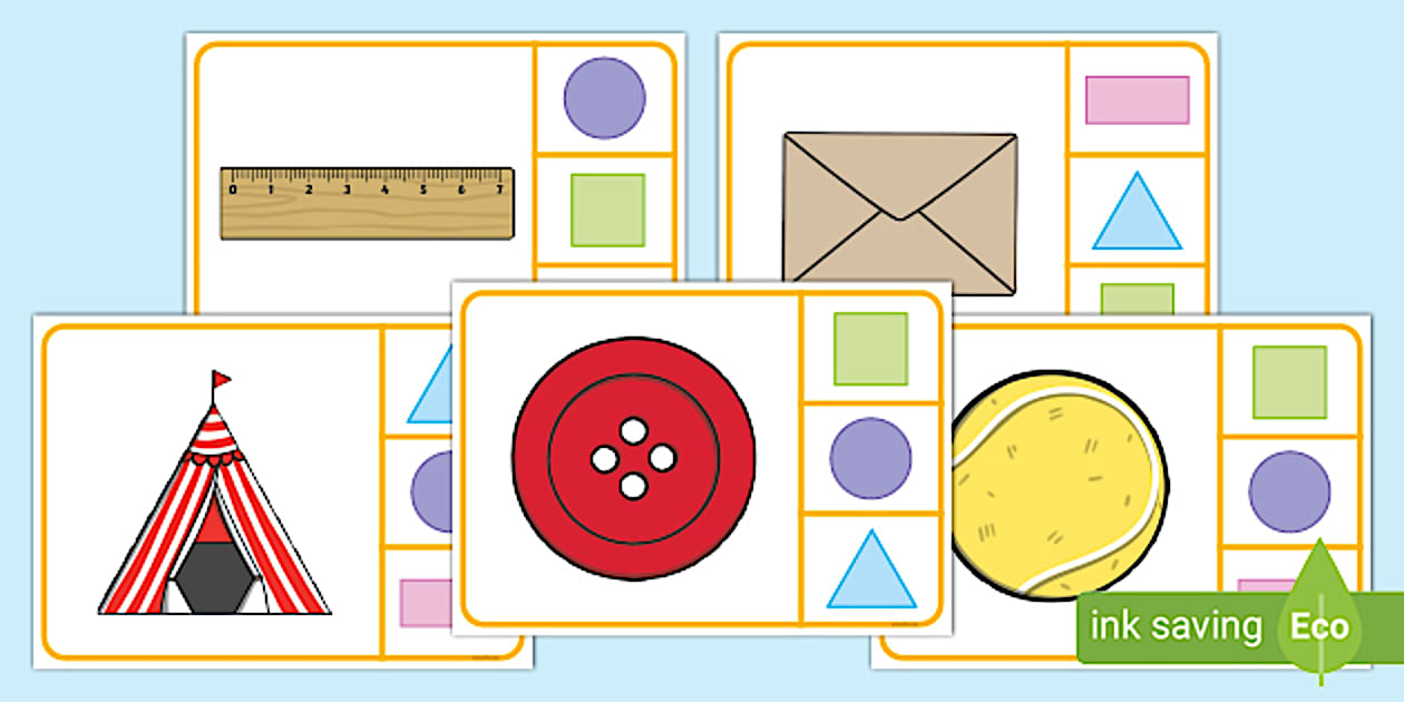 2D Shapes Sorting Peg Matching Cards (professor feito)