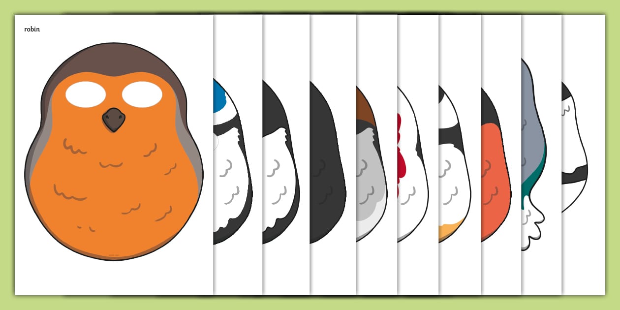 British Garden Birds Role-Play Masks | Role-Play | Twinkl