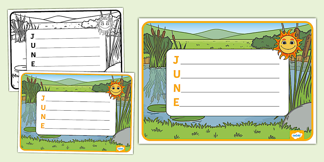 June Acrostic Poem Template - Twinkl writing