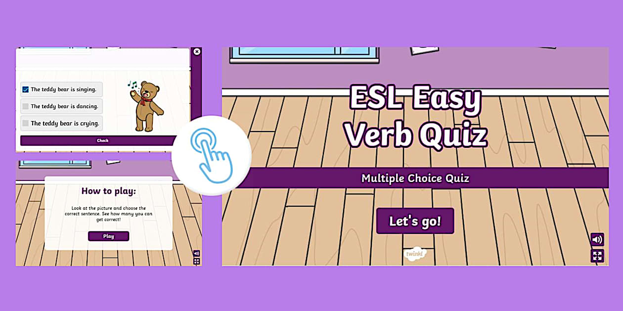ESL Easy Verb Quiz (Teacher-Made) - Twinkl