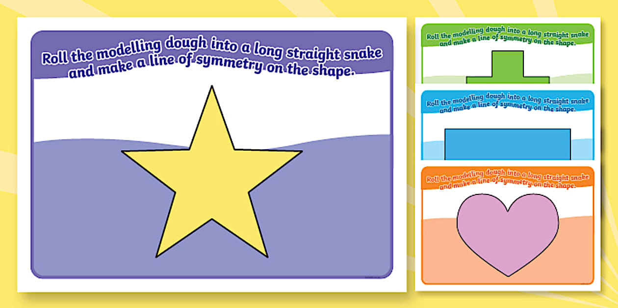 Grade 1 Symmetry: Shapes Symmetry Modelling Dough Mats