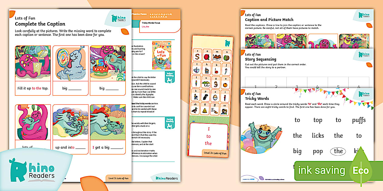 2c Lots of Fun: Resource Pack - Twinkl Rhino Readers