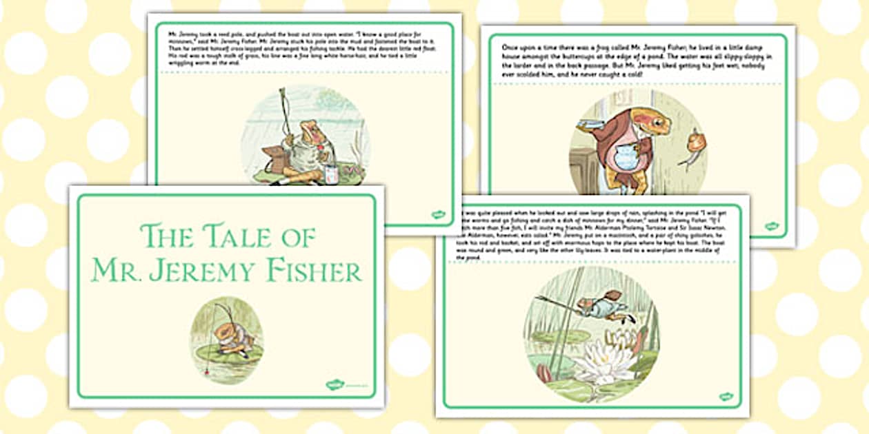 Black and White The Tale of Mr Jeremy Fisher Story Cards (Beatrix Potter)