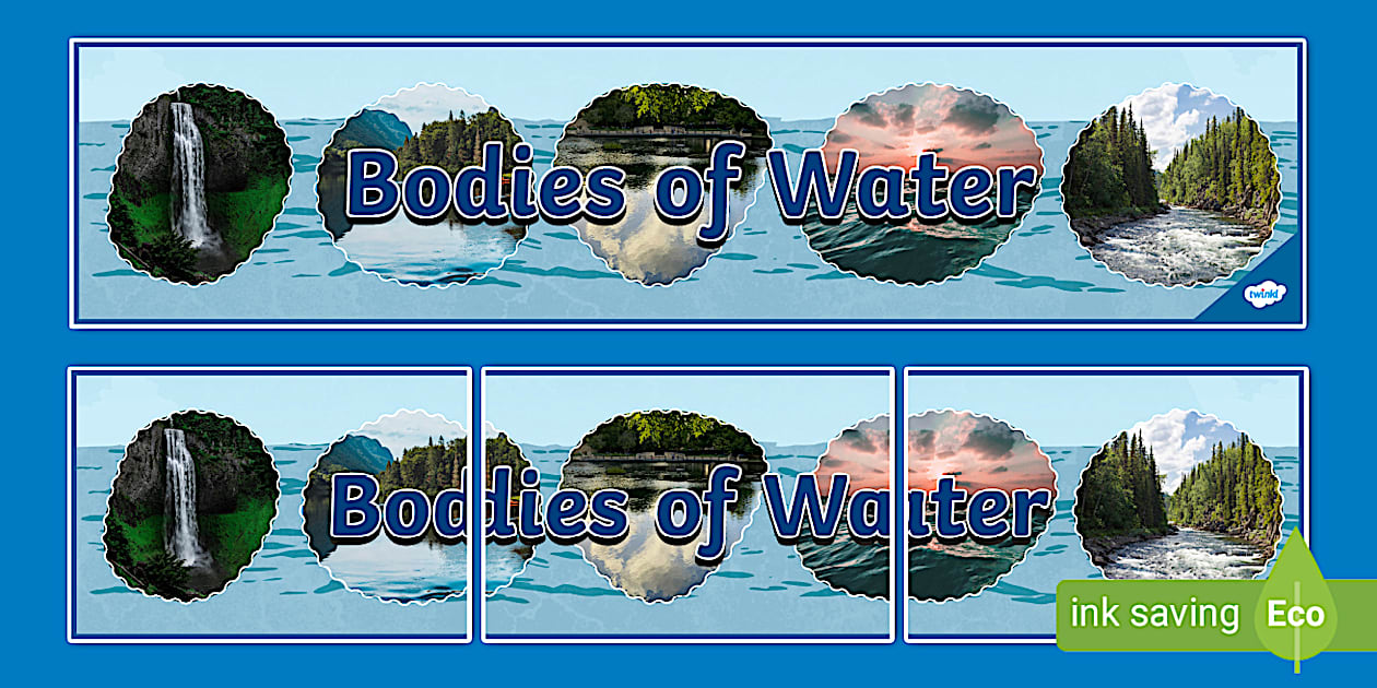 Bodies of Water Display Banner - Twinkl