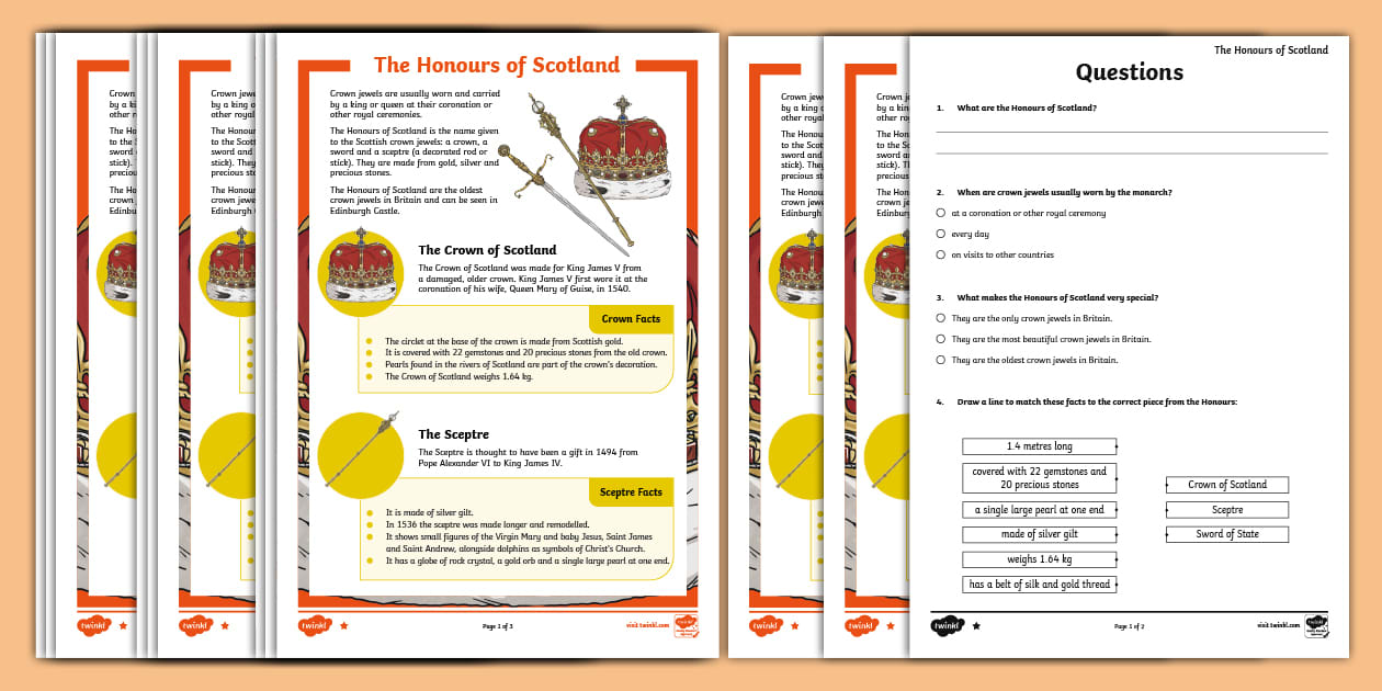 The Honours of Scotland Differentiated Reading Comprehension