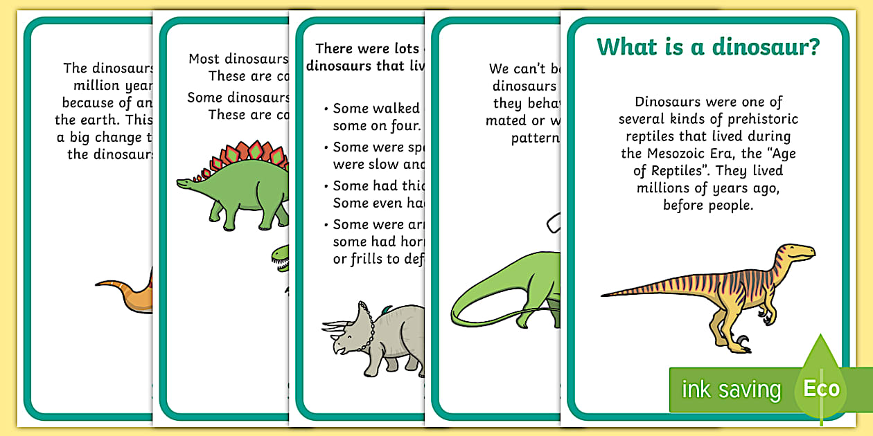 Editable Dinosaur Facts Display Posters - Twinkl