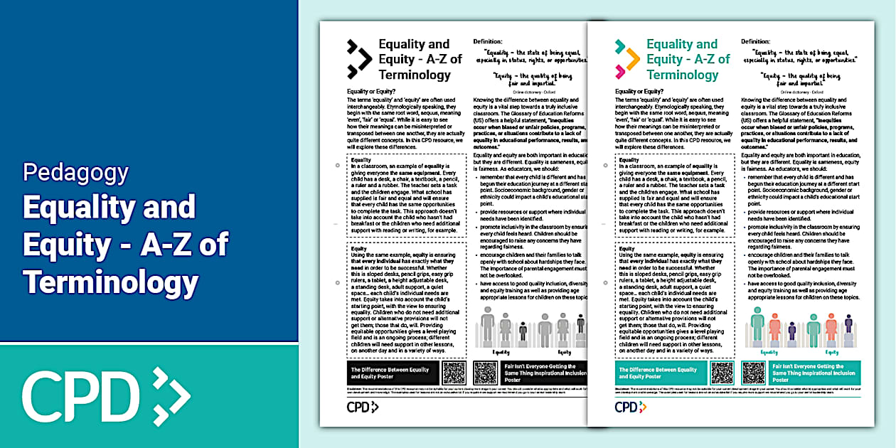 Equality and Equity - A-Z of Terminology (professor feito)