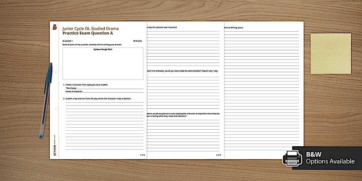 Drama Extracts Junior Cycle - Twinkl Ireland Resources