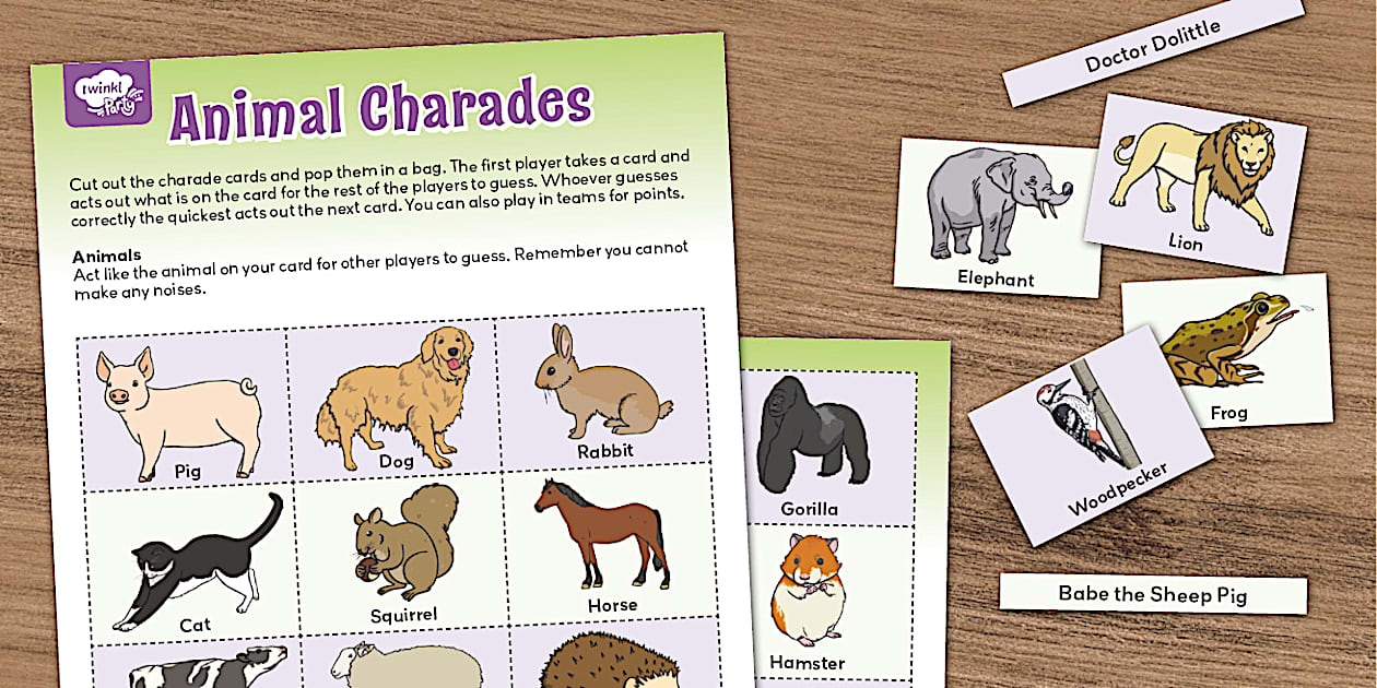 Animal Charades | Twinkl Party| Animals (teacher made)