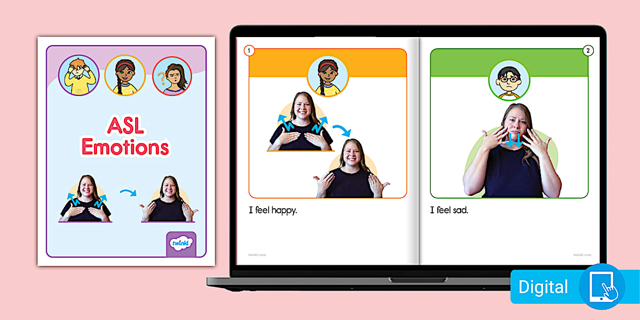 ASL Emotions Emergent Reader eBook (Lehrer gemacht) - Twinkl