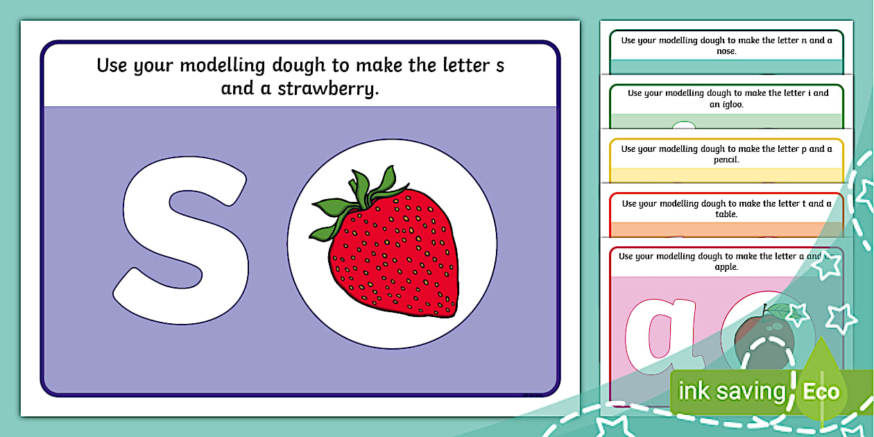 Phase 2 Phonics Modelling Dough Mats (teacher made) - Twinkl