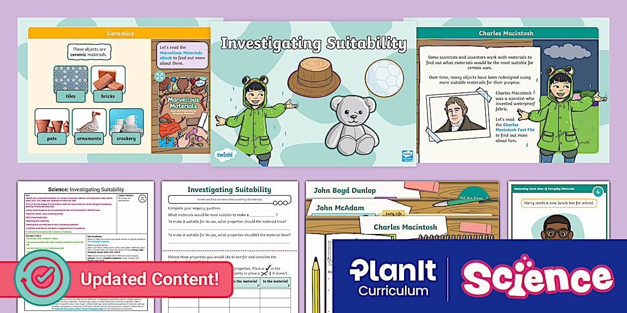 Science: Uses of Everyday Materials: Suitability: Year 2 Lesson 4