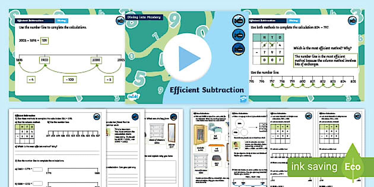 👉 Year 4 DiM: Step 8 Efficient Subtraction Teaching Pack