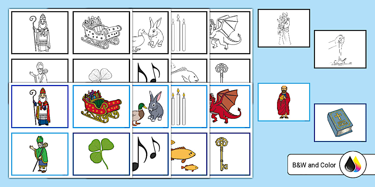 Saints Matching Cards (Teacher-Made) - Twinkl