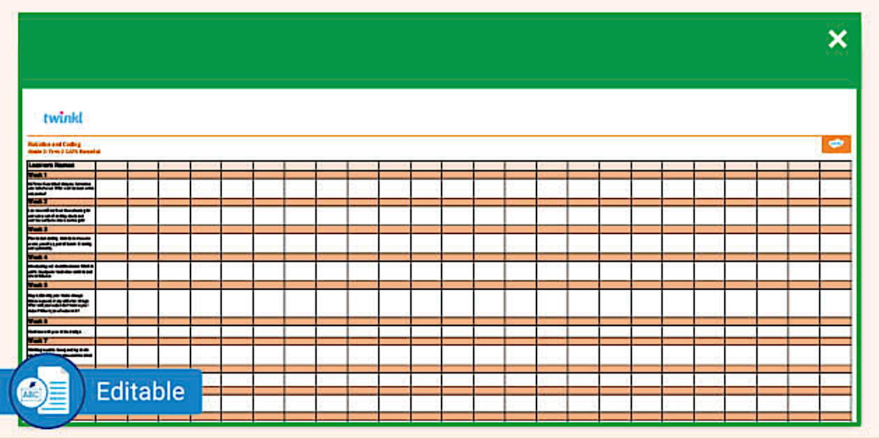 Week-by-week Assessment Records Grade 3 Term 3 - Twinkl